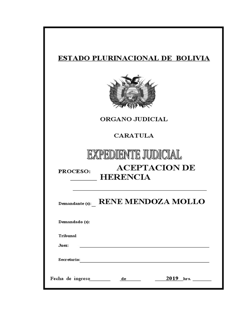 Caratula de Expediente Judicial | PDF