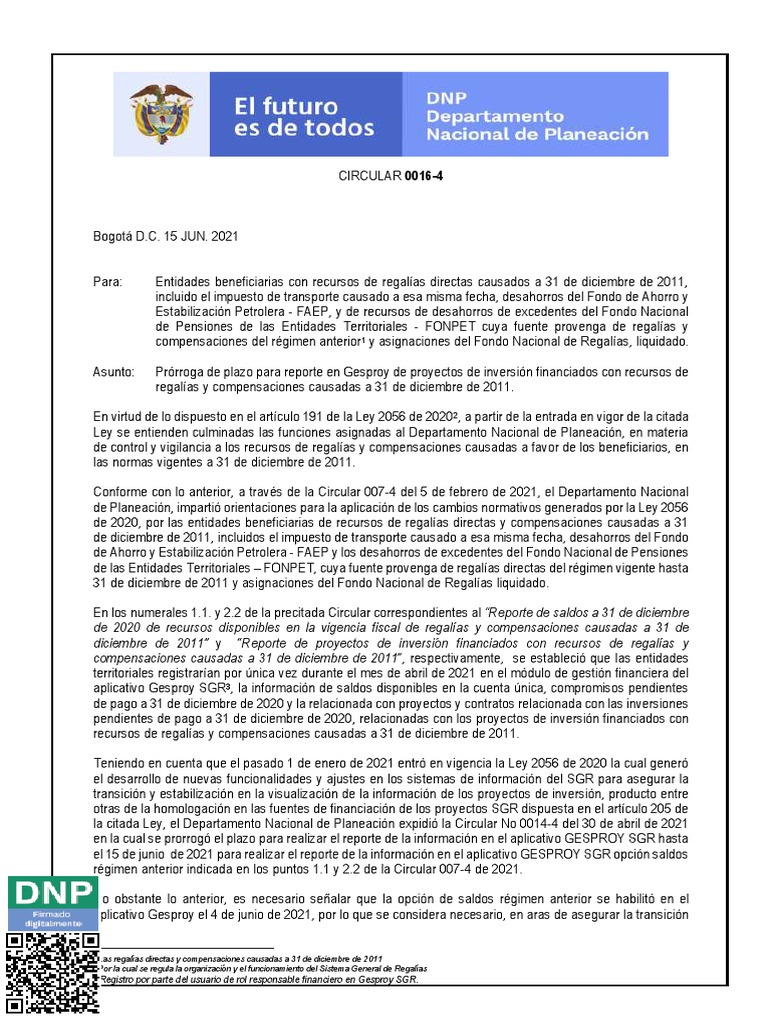 Circular 0016-4 15-Jun Saldos 2011 Régimen Anterior | PDF | Finanzas y dinero