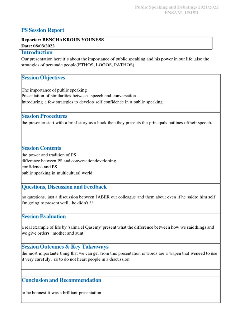 Speaking in Public | PDF