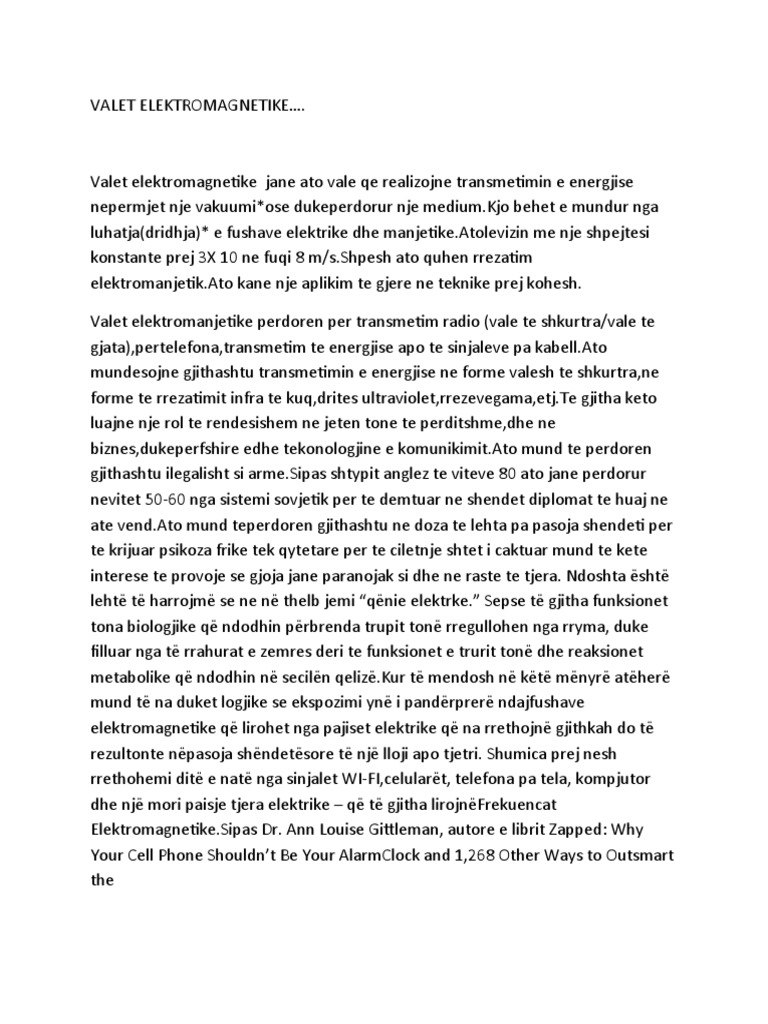 Valet Elektromagnetike | PDF