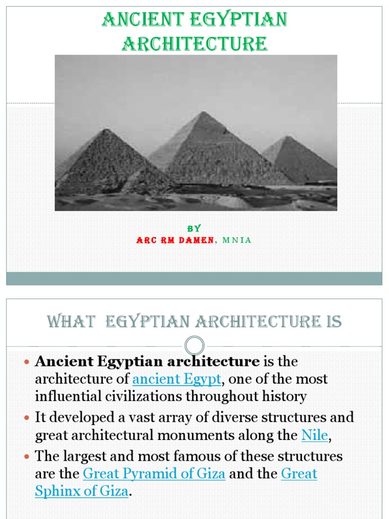 Ancient Egyptian Architecture 1 | PDF | Egyptian Pyramids