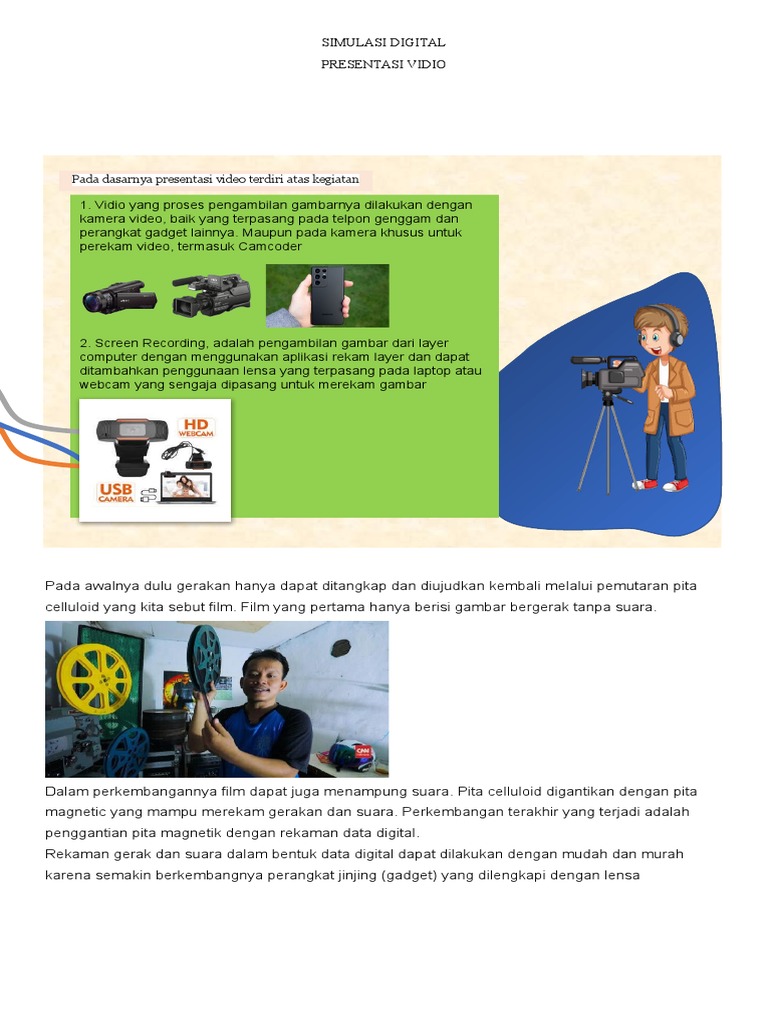 Materi Simdig BAB 1 Presentasi Vidio | PDF