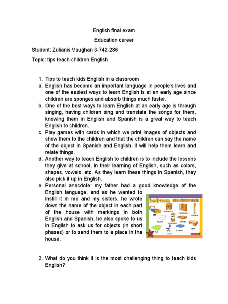 English Final Exam | PDF | English Language | Experience