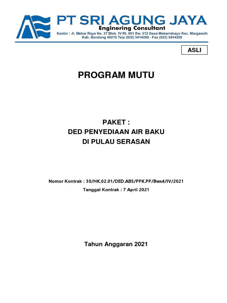 Laporan Program Mutu | PDF
