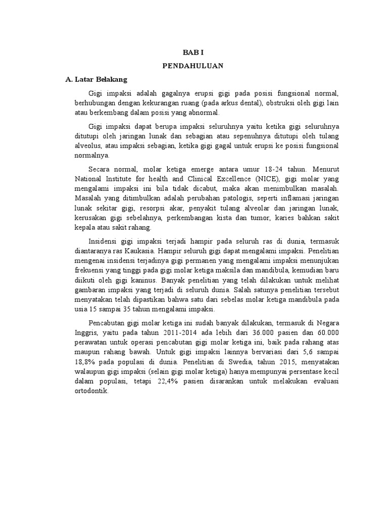 LP Impaksi Gigi | PDF