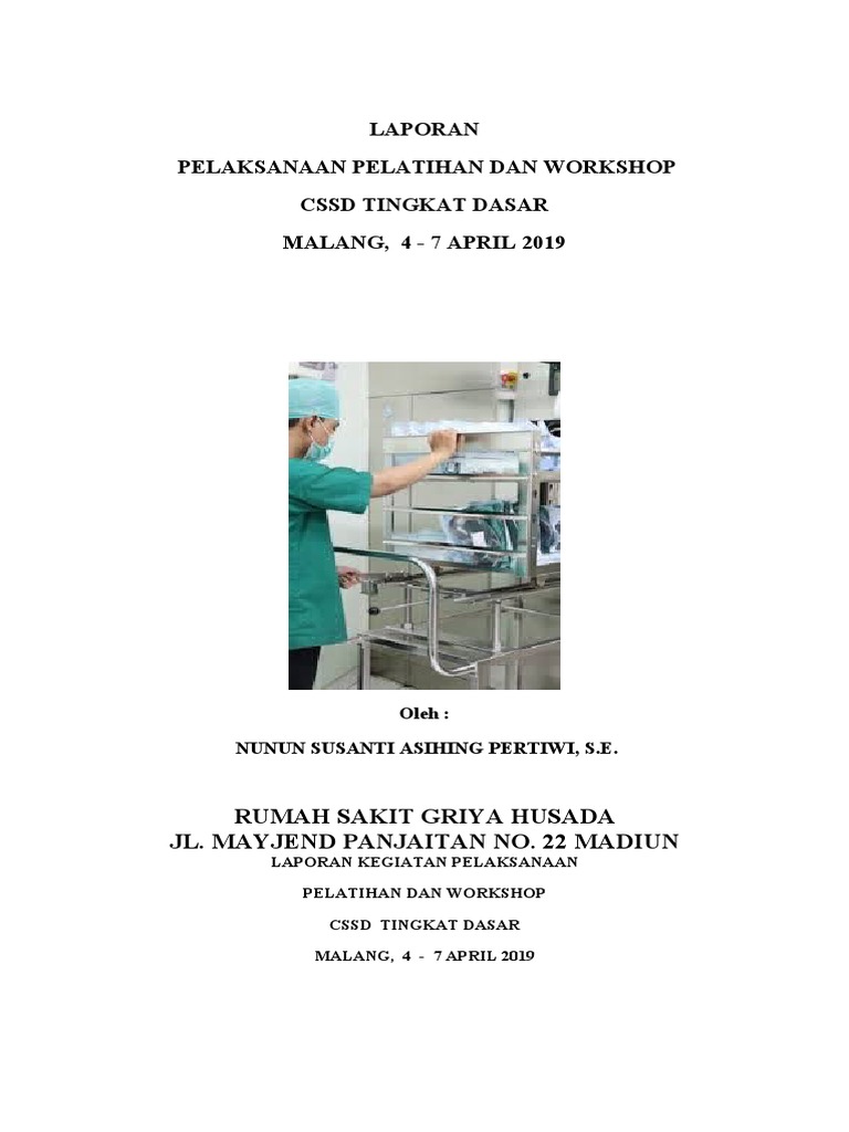 Laporan Pelatihan CSSD | PDF