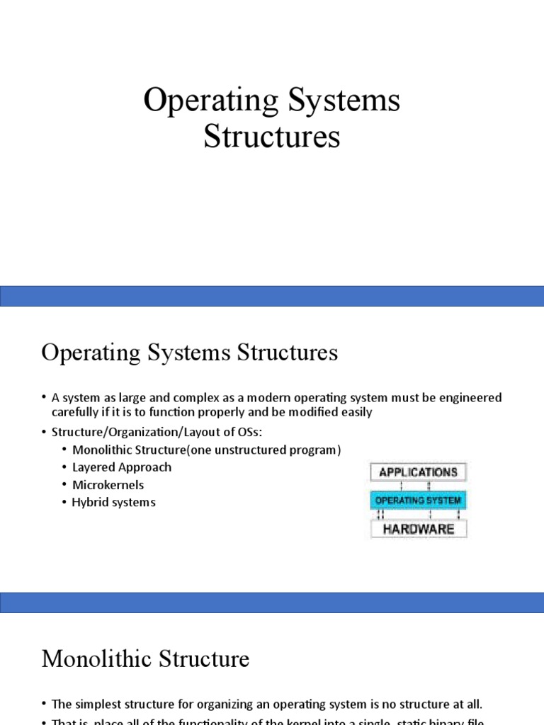 05 OS System Structure | PDF | Kernel (Operating System) | Operating System