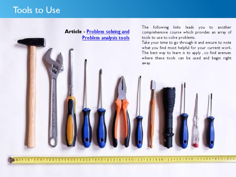 Problem Solving TOols | PDF