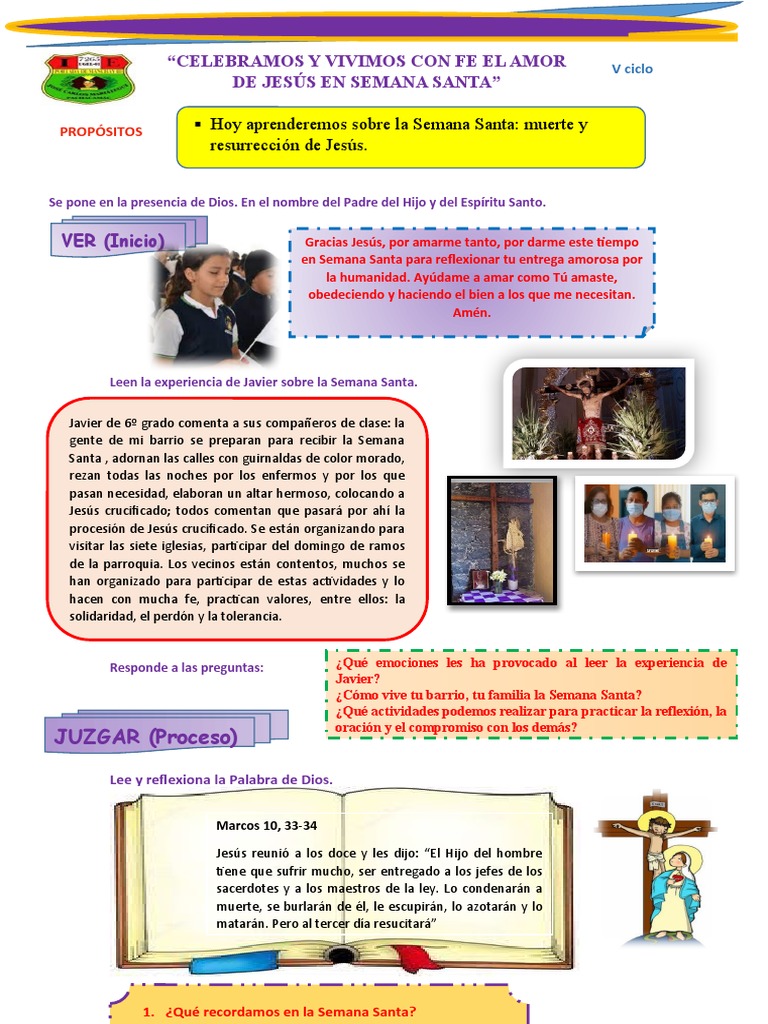 Actividad de Semana Santa | PDF | Pascua de Resurrección | Jesús