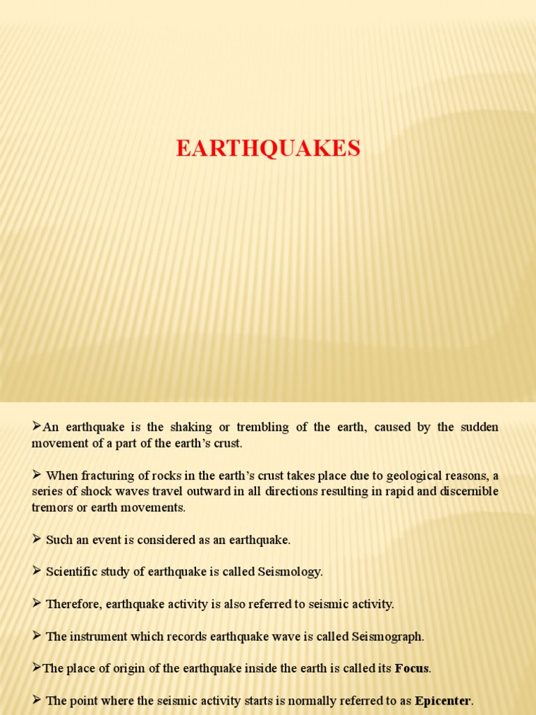 Understanding Earthquakes: Causes, Effects and Mitigation Strategies ...