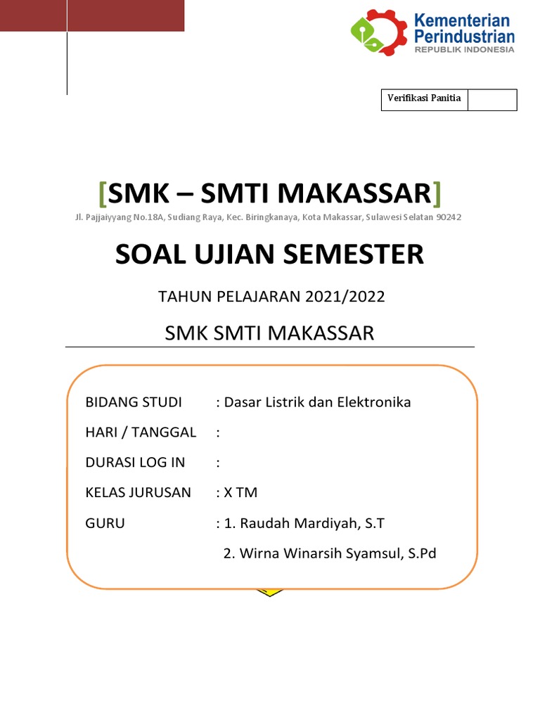 Soal Ujian DLE Semester Genap 2021-2022 | PDF