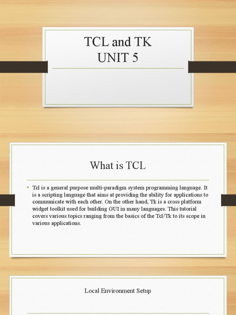 TCL and TK | PDF | Regular Expression | Systems Engineering