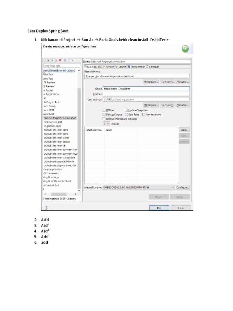 Cara Deploy Spring Boot 1 Klik Kanan Di Project Run As Pada Goals