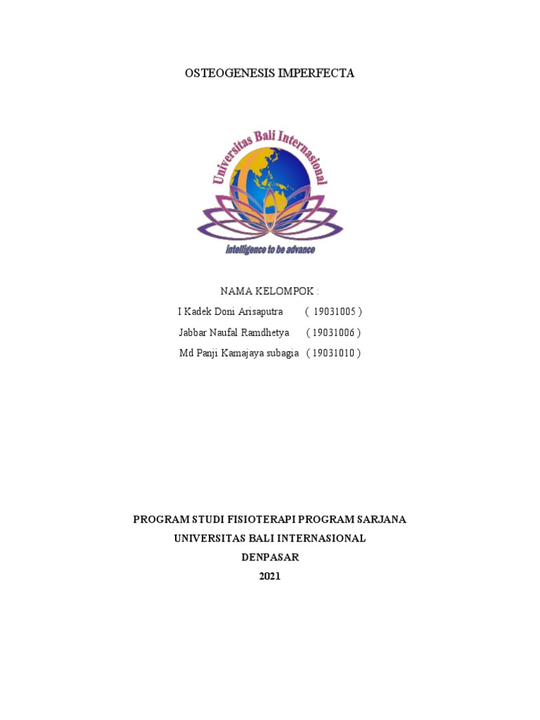 Gejala dan Definisi Osteogenesis Imperfecta | PDF