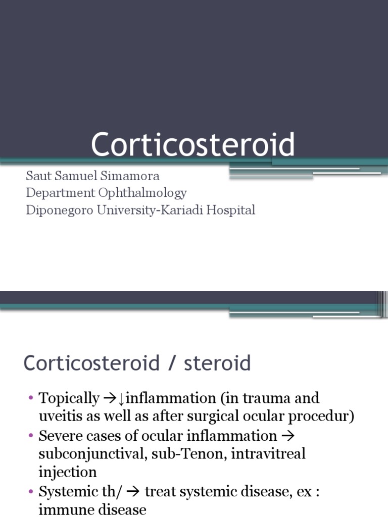 Corticosteroid | PDF | Glucocorticoid | Corticosteroid