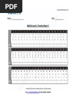 ABACUS Level 1 Practice Sheet 1 | PDF