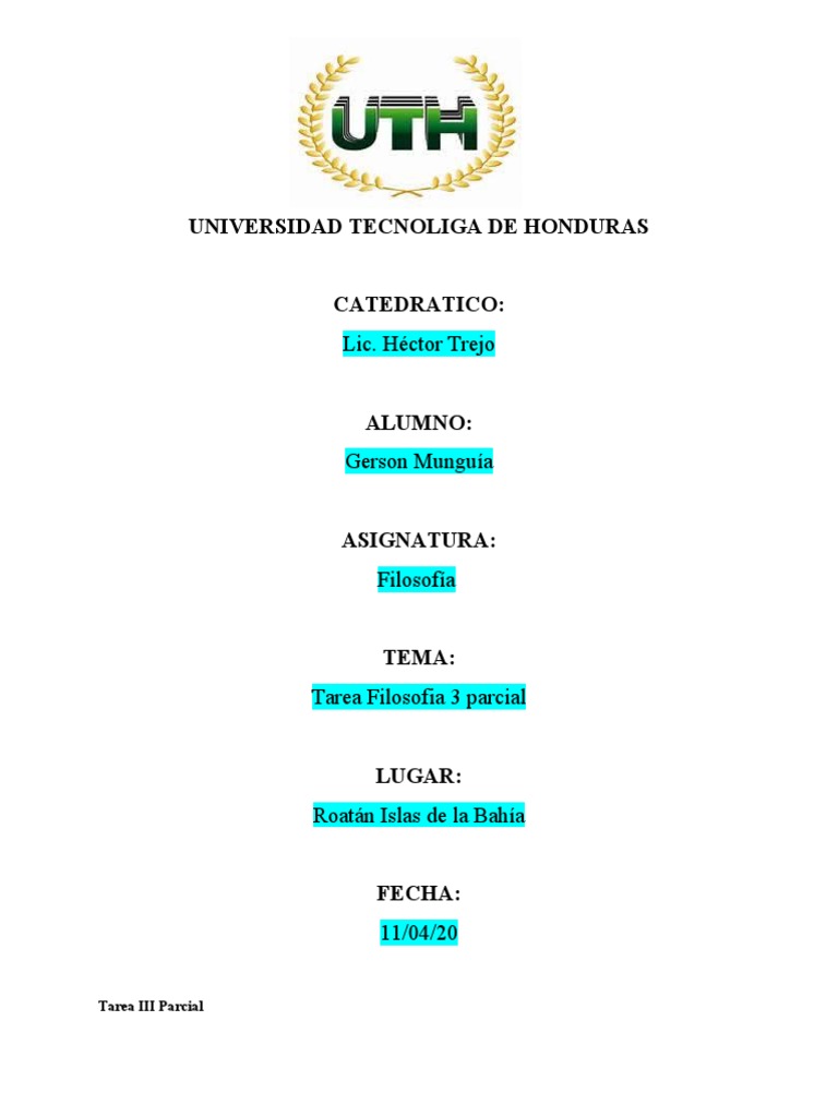 Filosofia Tarea Uth | PDF | Filosofia politica