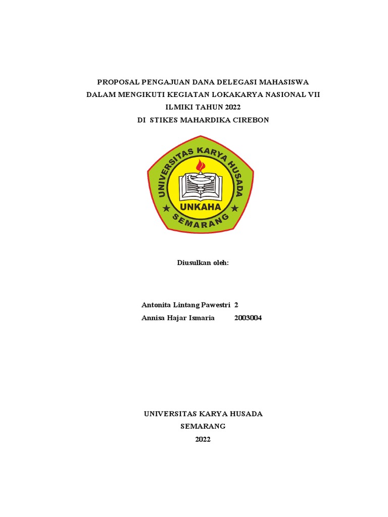 Proposal Dana Delegasi Mahasiswa ILMIKI | PDF