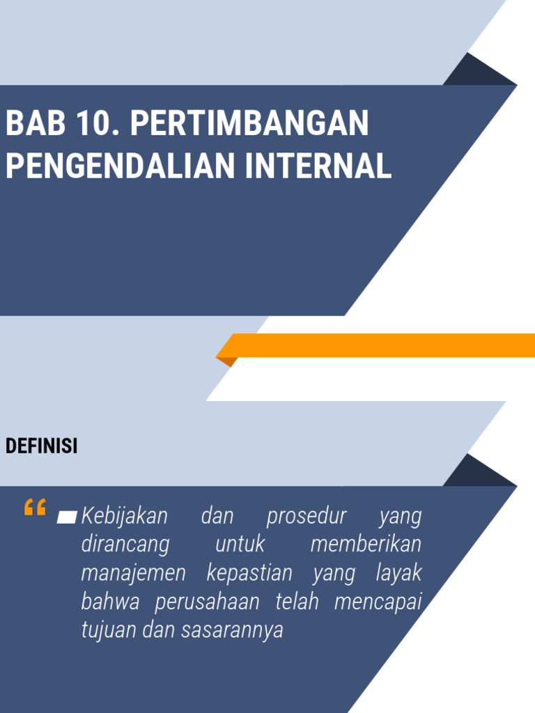 Pertemuan 11 BAB 10 AUDIT ATAS PENGENDALIAN INTERNAL | PDF
