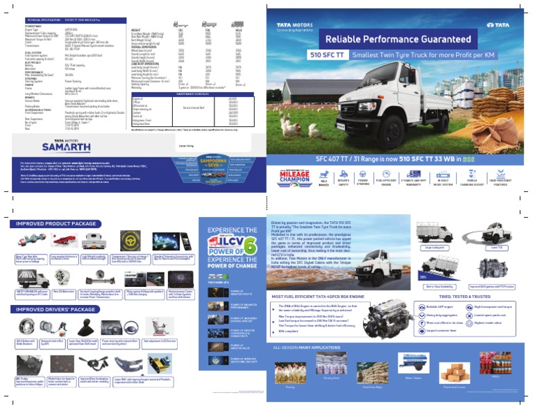 Tata 510 SFC TT BS6 Trucks Overview - Specs, Features & Images | PDF ...
