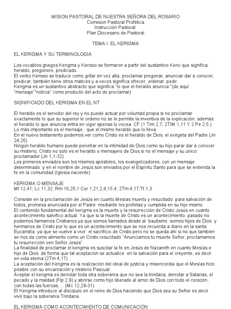 El Kerigma | PDF | eucaristía | La resurrección de Jesús