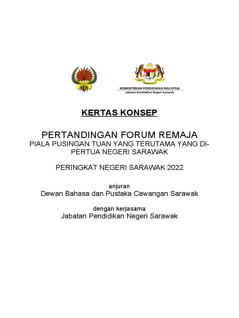 2022 Kertas Konsep Pertandingan Forum Remaja | PDF