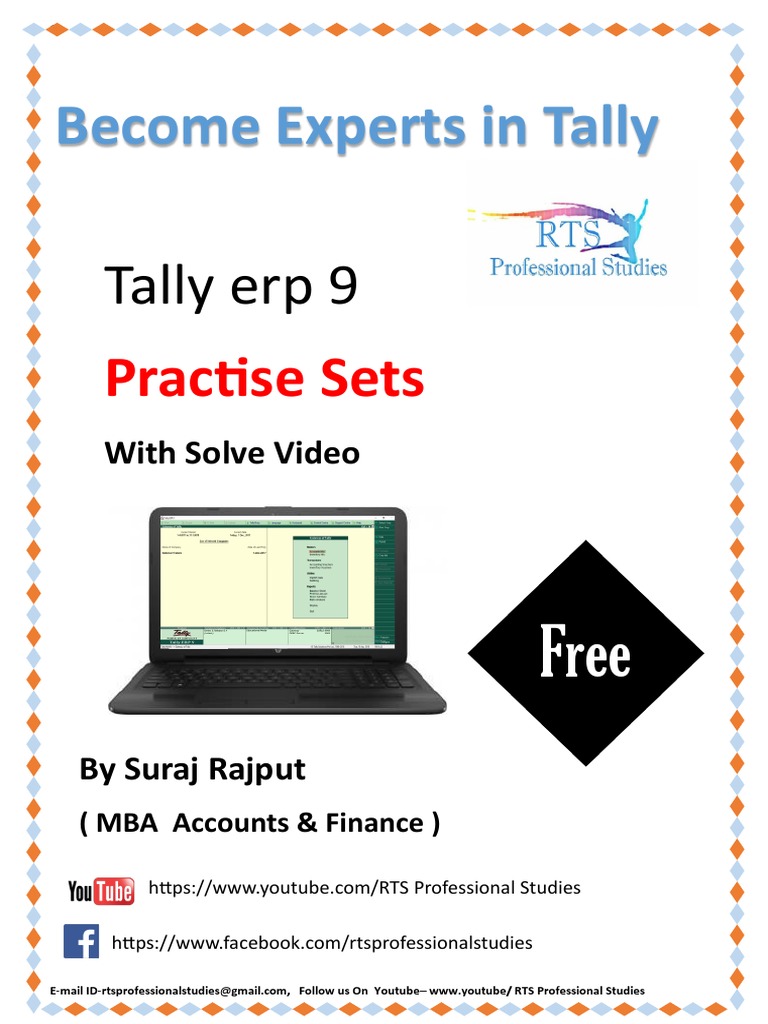 Tally Erp 9 Practise Set 1 | PDF | Value Added Tax | Invoice