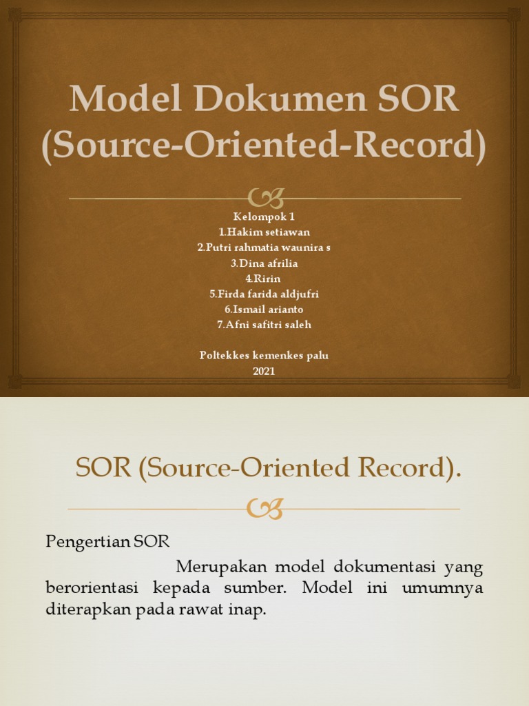 Model Dokumen SOR | PDF