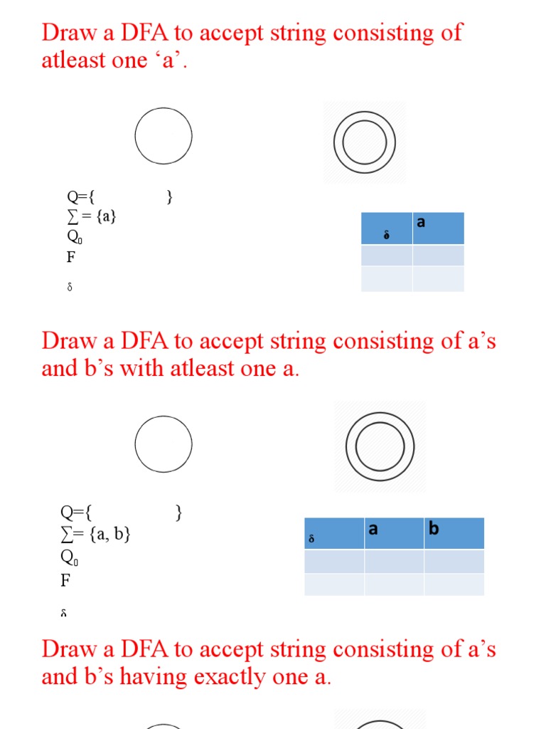 DFA - Problems With Solutions | PDF | String (Computer Science ...