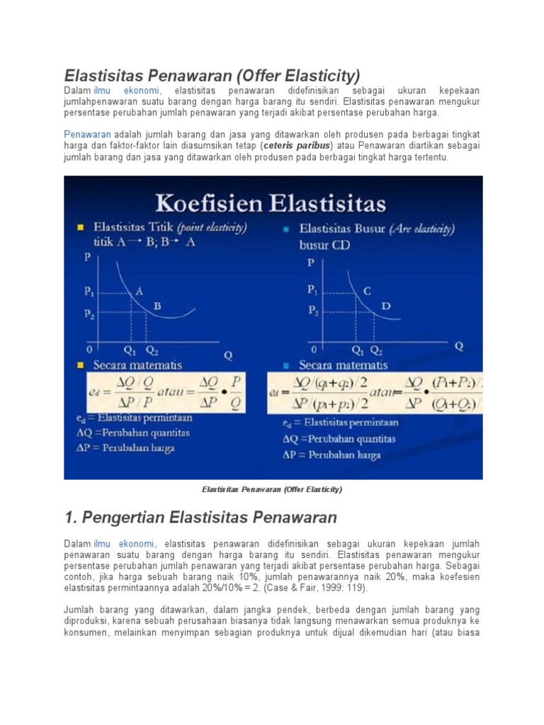 Elastisitas Penawaran | PDF