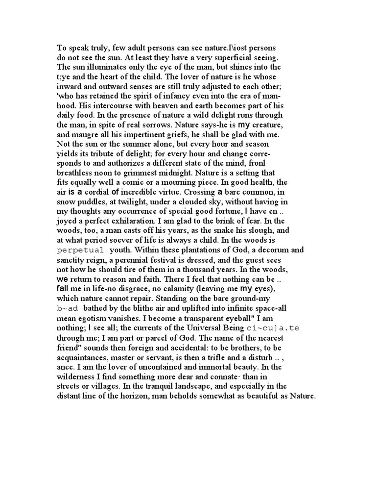 Excerpt Ralph Waldo Emerson. | PDF