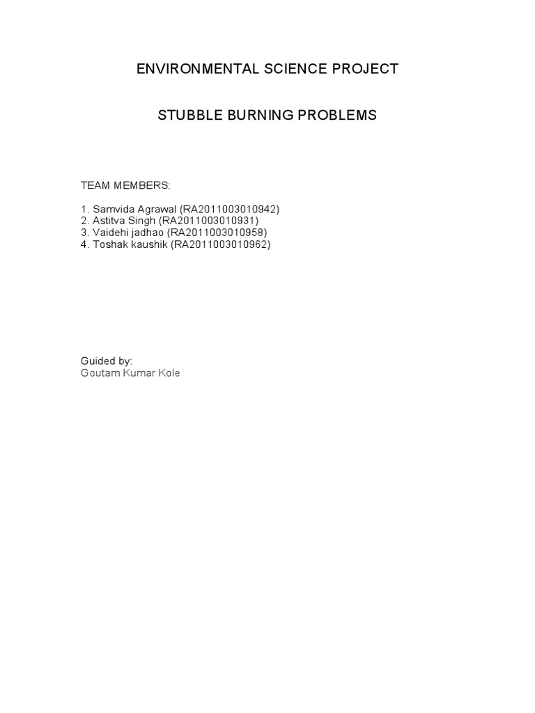 Environmental Science Project | PDF | Soil | Agriculture