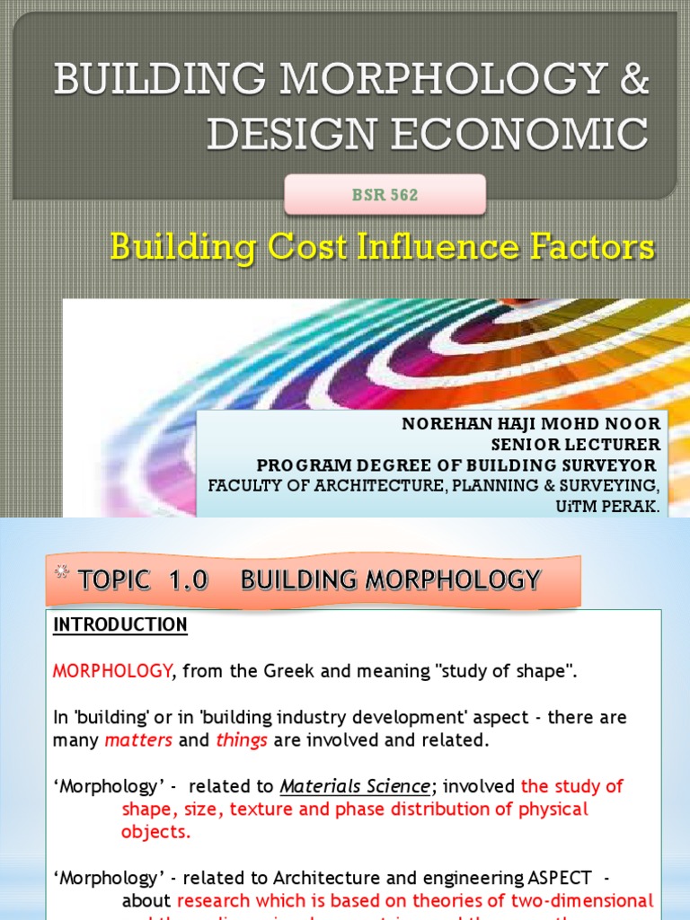 Building Morphology and Cost Factors | PDF | Shape | Building