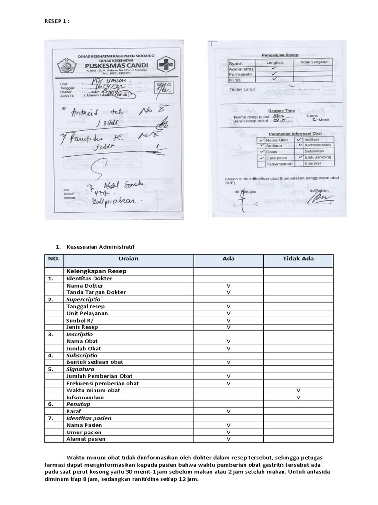 Tugas Pengkajian Resep | PDF