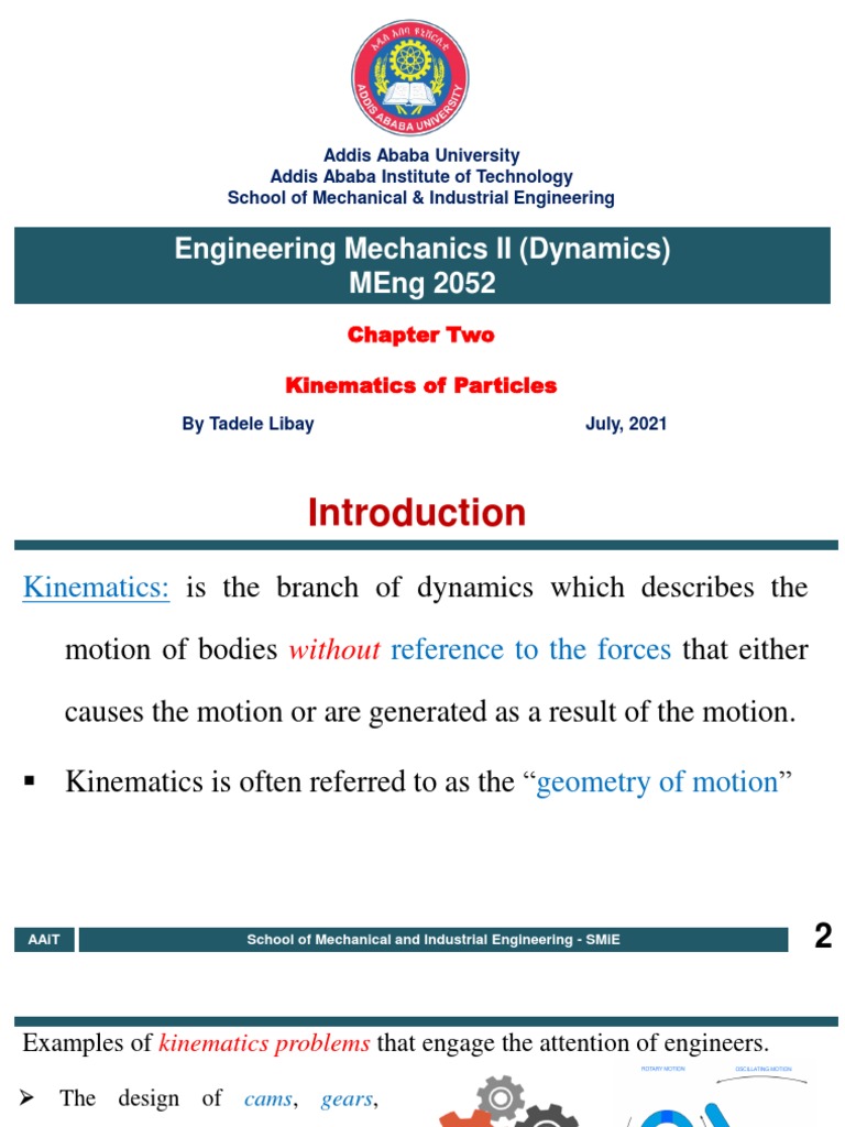 CH II - Kinematics of A Particle All | PDF | Kinematics | Acceleration