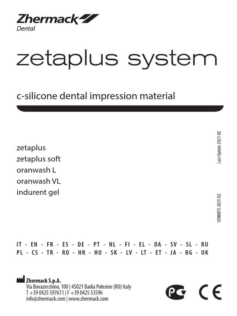 Zetaplus System Booklet IFU | PDF