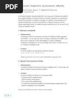 Instructions pour le test MoCA 8.2 | PDF
