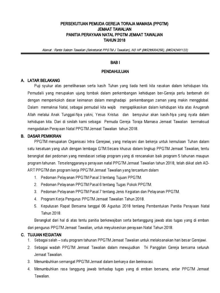 LPJ Perayaan Natal | PDF