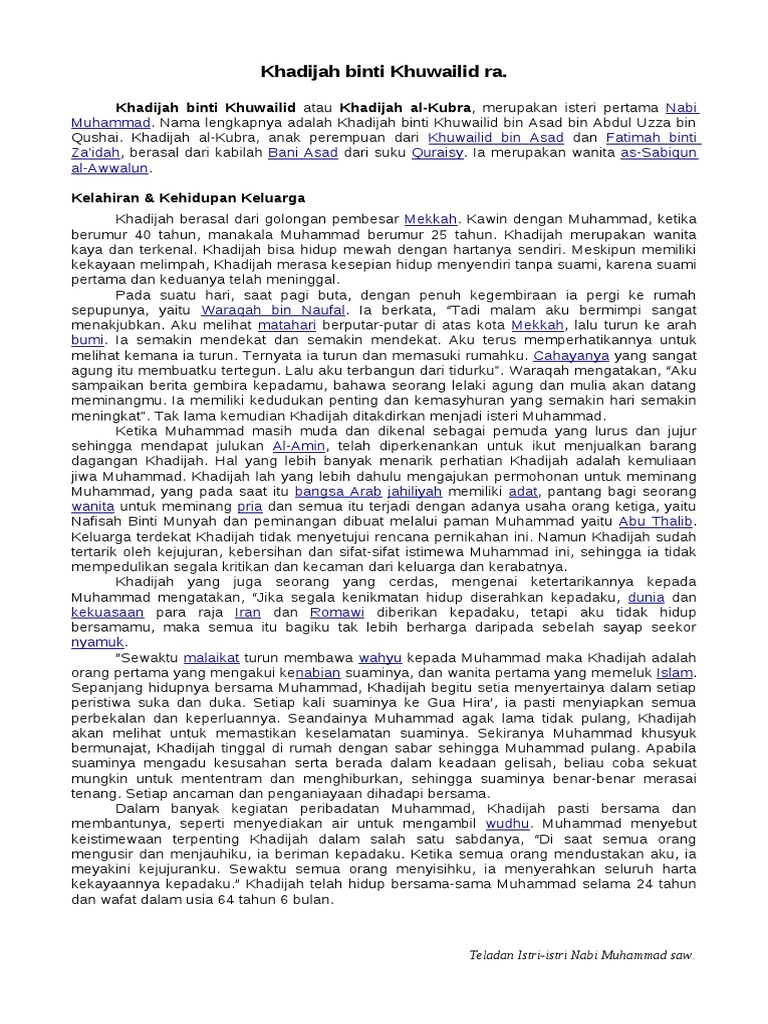 Istri Nabi Muhammad Saw | PDF