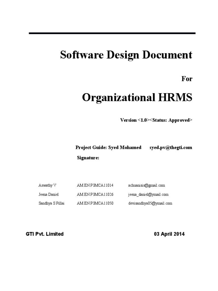 Hrms SDD PDF Free 2 | PDF | Information Technology Management ...