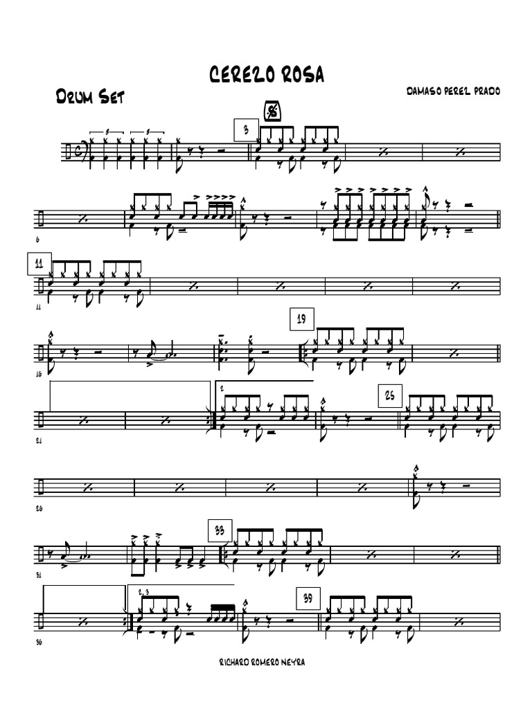 Cerezo Rosa - Drum Set | PDF