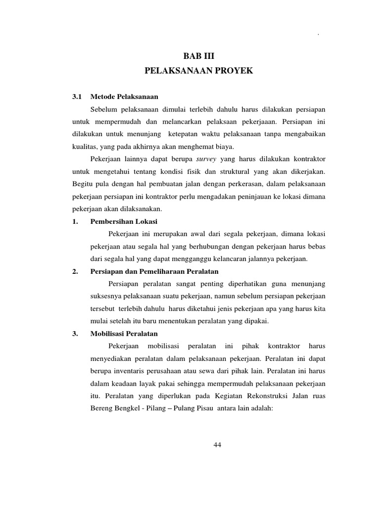 Metode Pelaksanaan CTRB | PDF