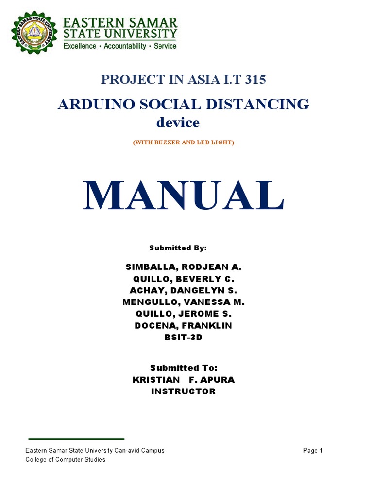 Manual Arduino Social Distancing Device Pdf Electricity Computer 8885