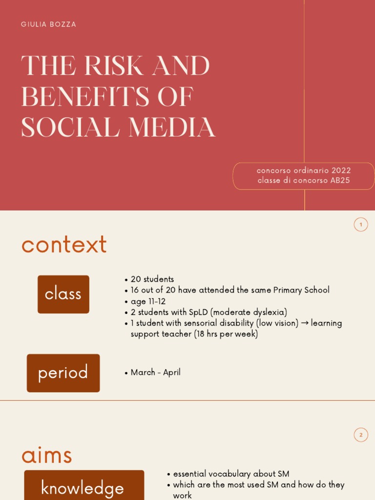 The Risk and Benefits of Social Media | PDF | Popular Culture & Media ...
