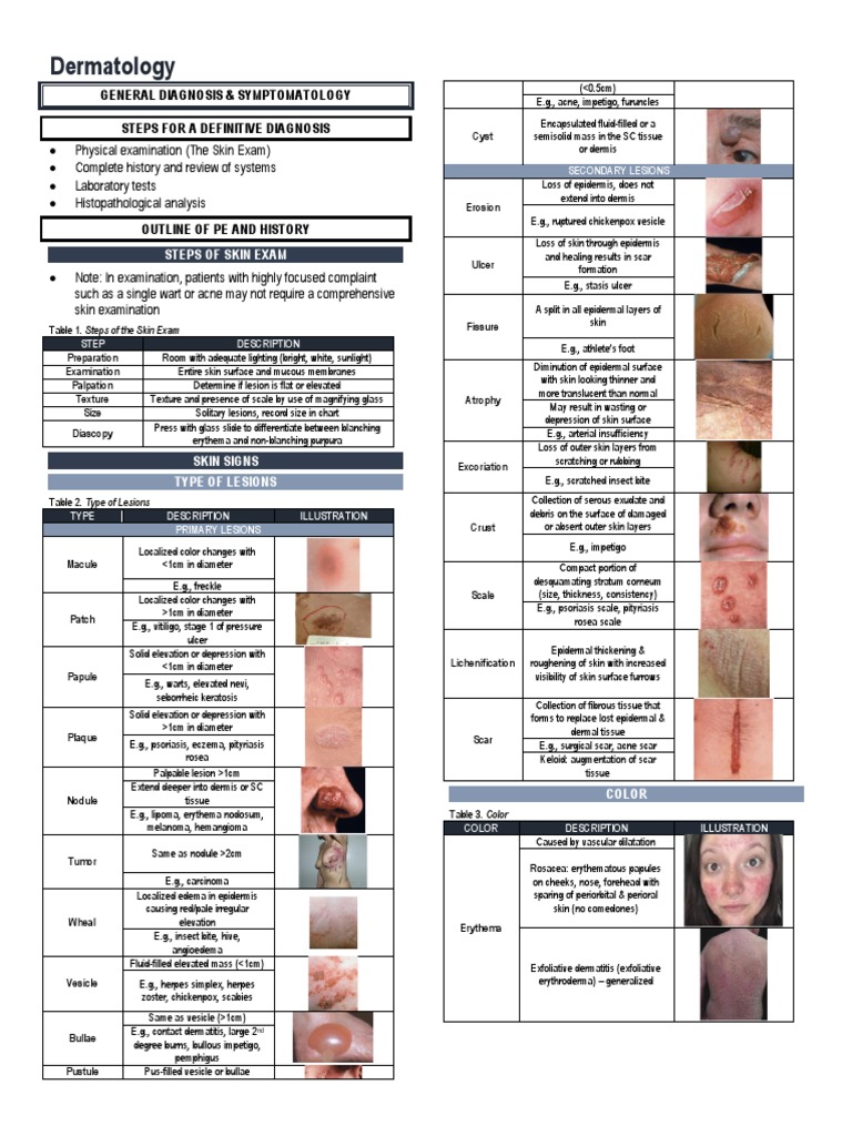 A Comprehensive Guide to Dermatological Diagnosis and Skin Examination ...