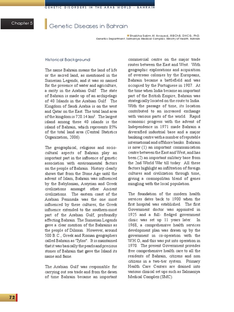 Genetic Diseases in Bahrain | PDF | Cytogenetics | Polymerase Chain ...