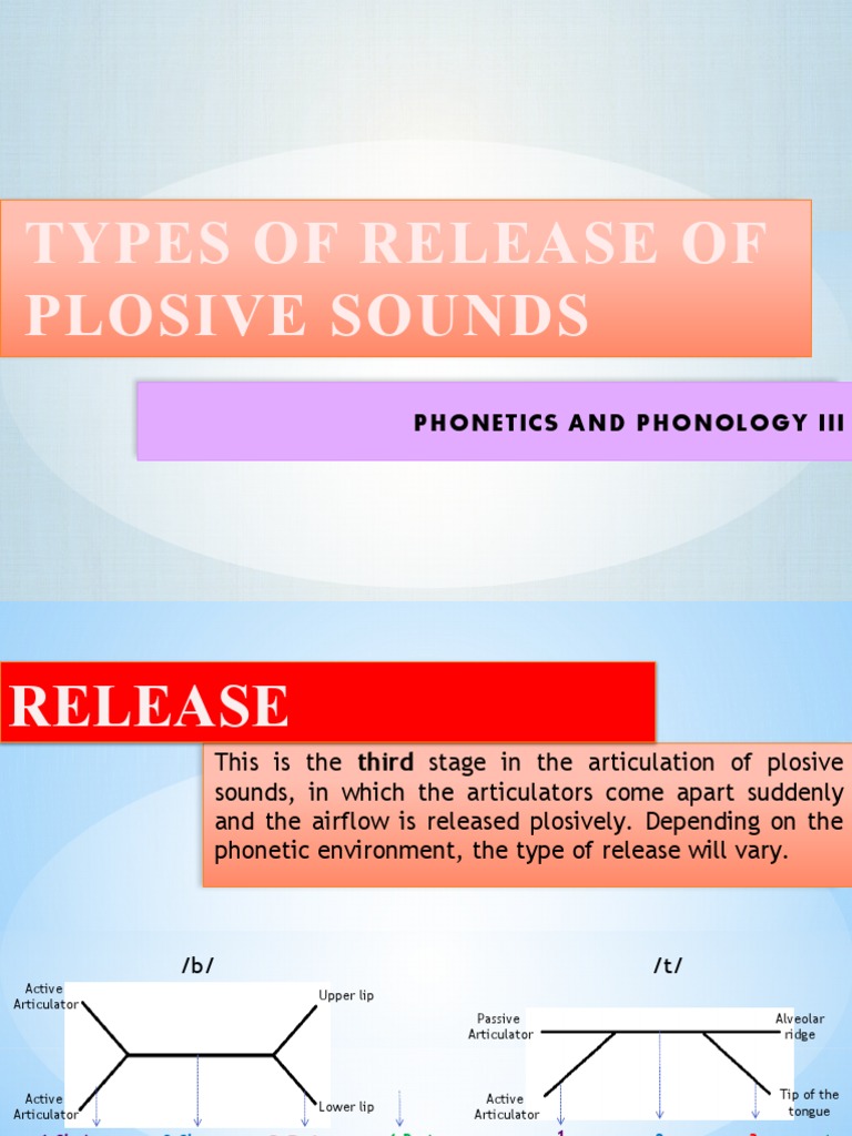 Types of Release of Plosive Sounds: Phonetics and Phonology Iii | PDF ...