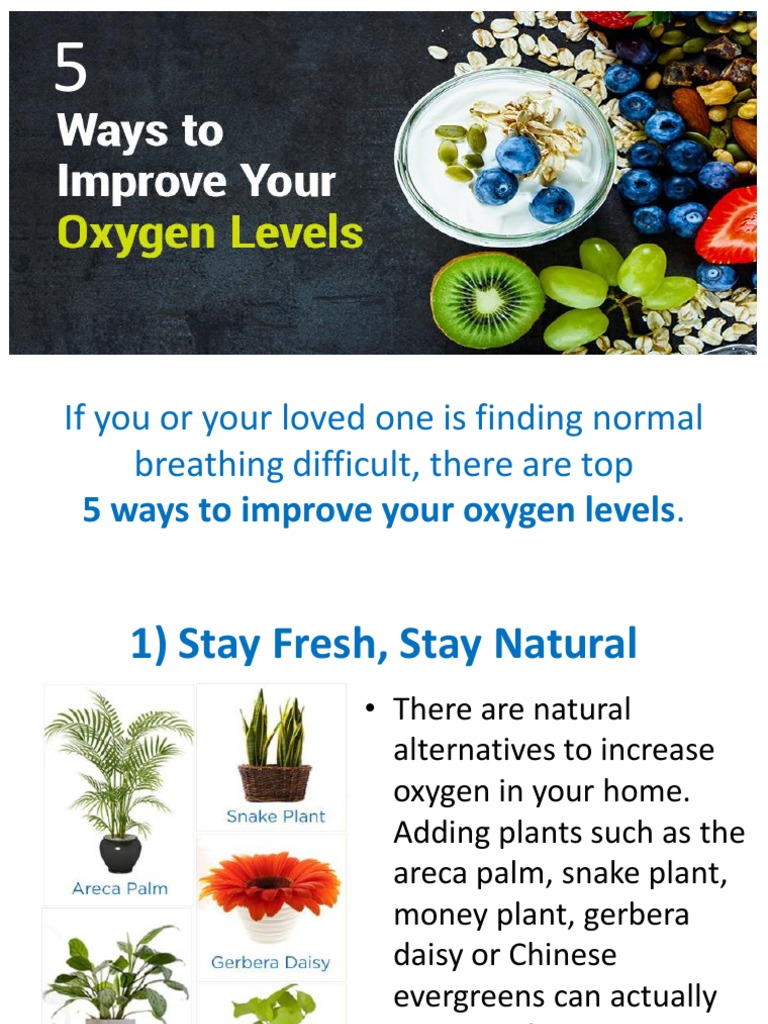 5 Ways To Improve Oxygen Level | PDF