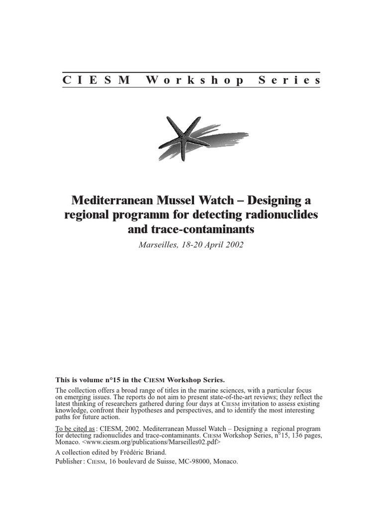 AA - Vv. 2002 - Mediterranean Mussel Watch - Designing A Regional ...