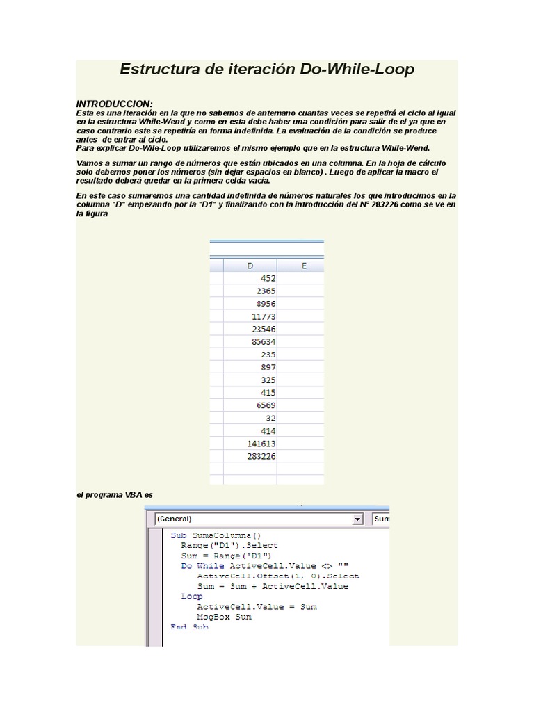 Estructura de Iteración Do | PDF